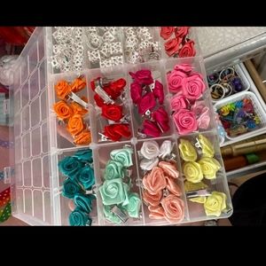 Accessories | 6 Pieces Mini Rose Rolled Flower Tiny Hair Clip ...